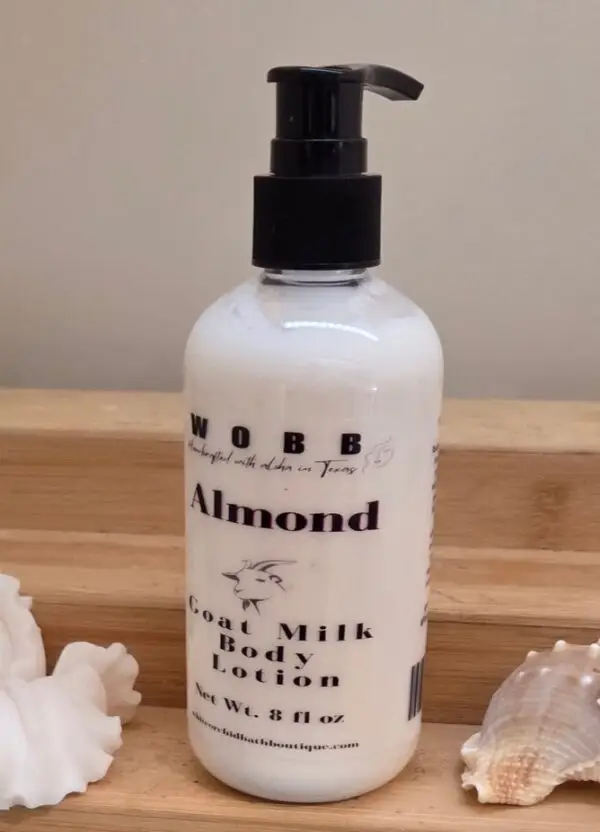 ALMOND GOAT MILK BODY LOTION – White Orchid Bath Boutique